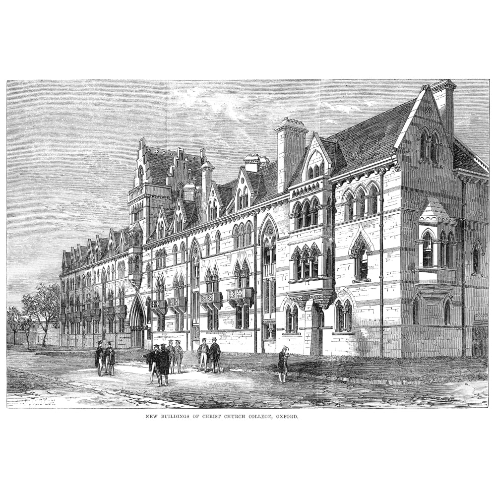Oxford University 1869. Nthe New Buildings Of Christ Church College ...