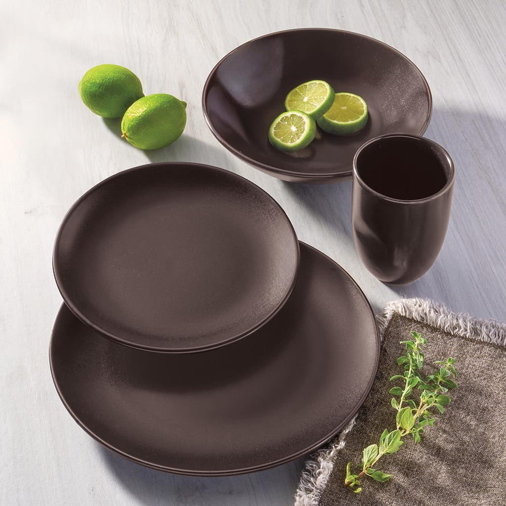 Oxford Unni Solids, Iron Stoneware 16 Piece Dinnerware Set, Service for ...