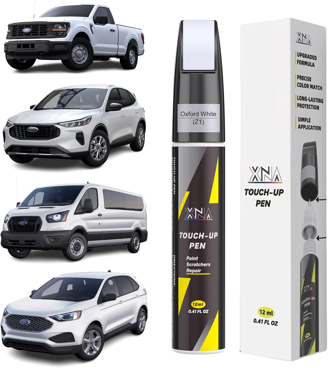 Oxford White(Z1) for Ford Touch Up Paint, Car Scratch Remover for Nicks ...