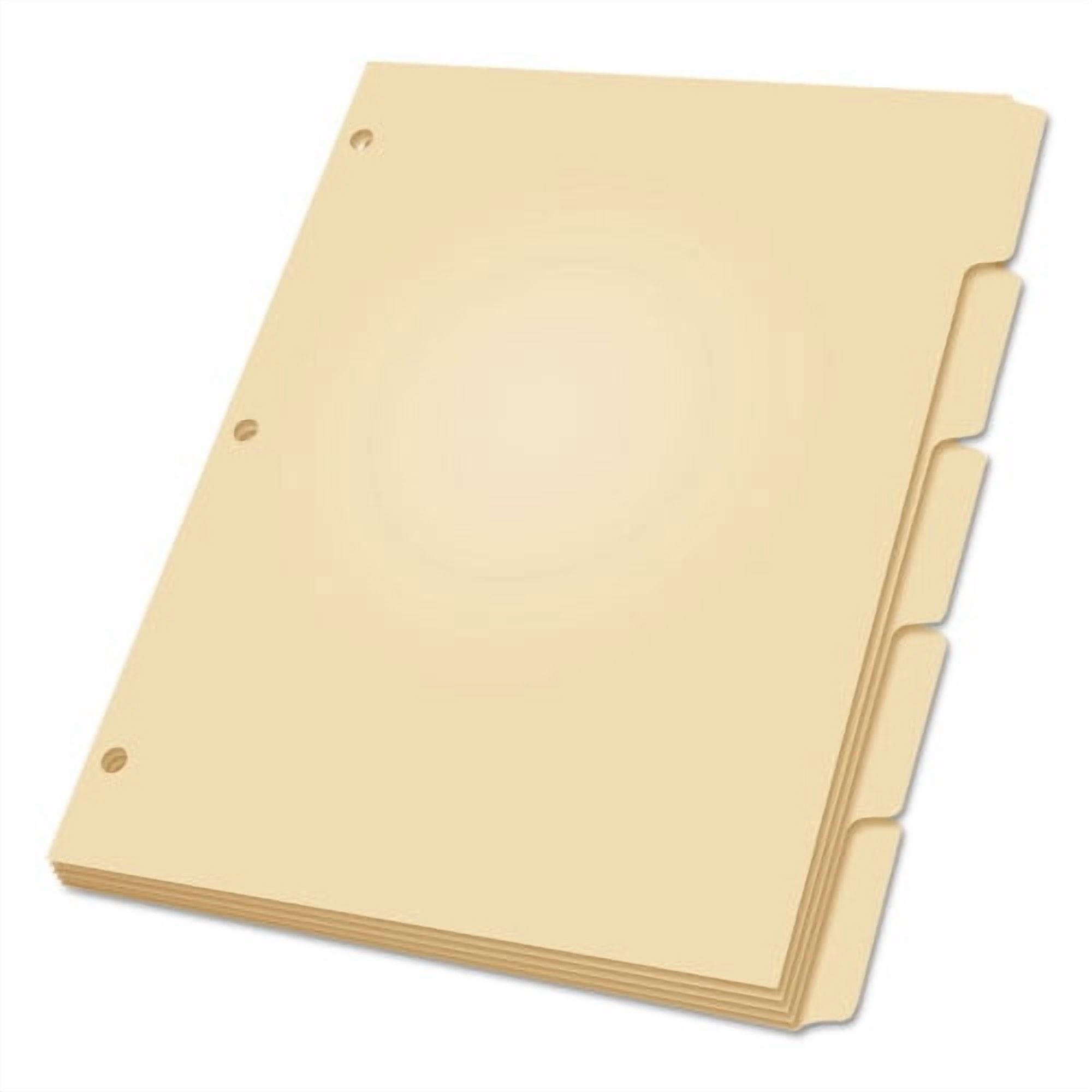 Oxford Write-On Tab Dividers, 5-Tab, 11 x 8.5, Manila, 20 Sets, Each ...