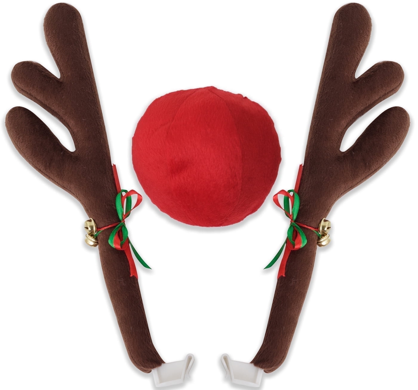 Oxgord Car Reindeer Antlers Rudolph Red Nose Universal Fit Christmas ...