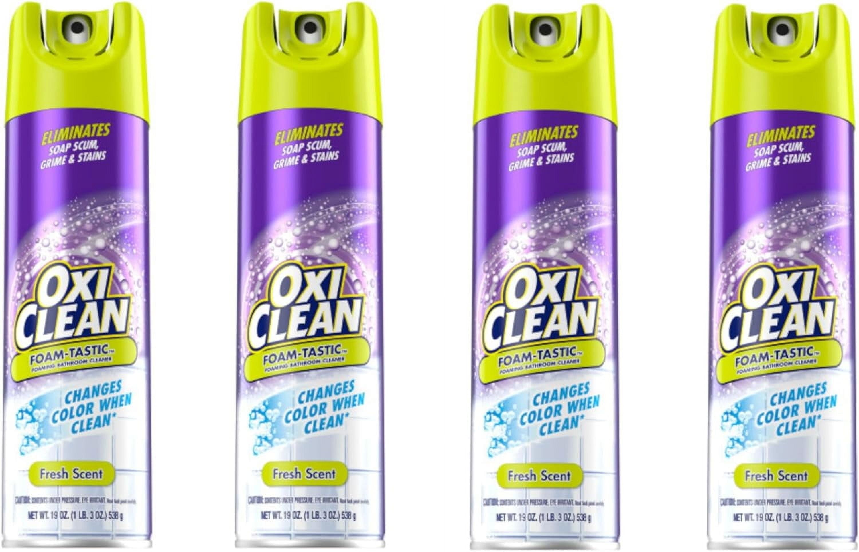 Oxi Clean Foam-Tastic Fresh Scent Bathroom Cleaner, 19 oz (4 Count ...