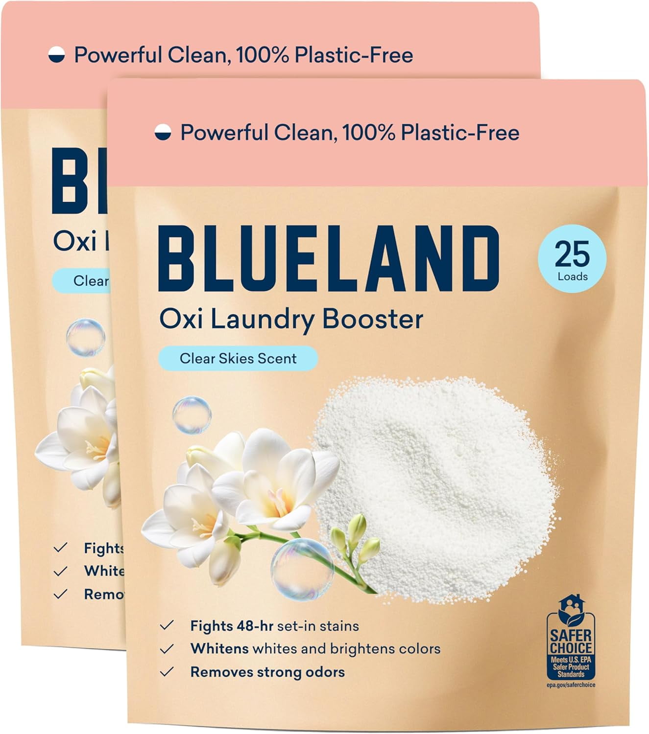 Oxi Laundry Booster Powder Refill 2-Pack, Clear Skies Scent, 50 Loads ...