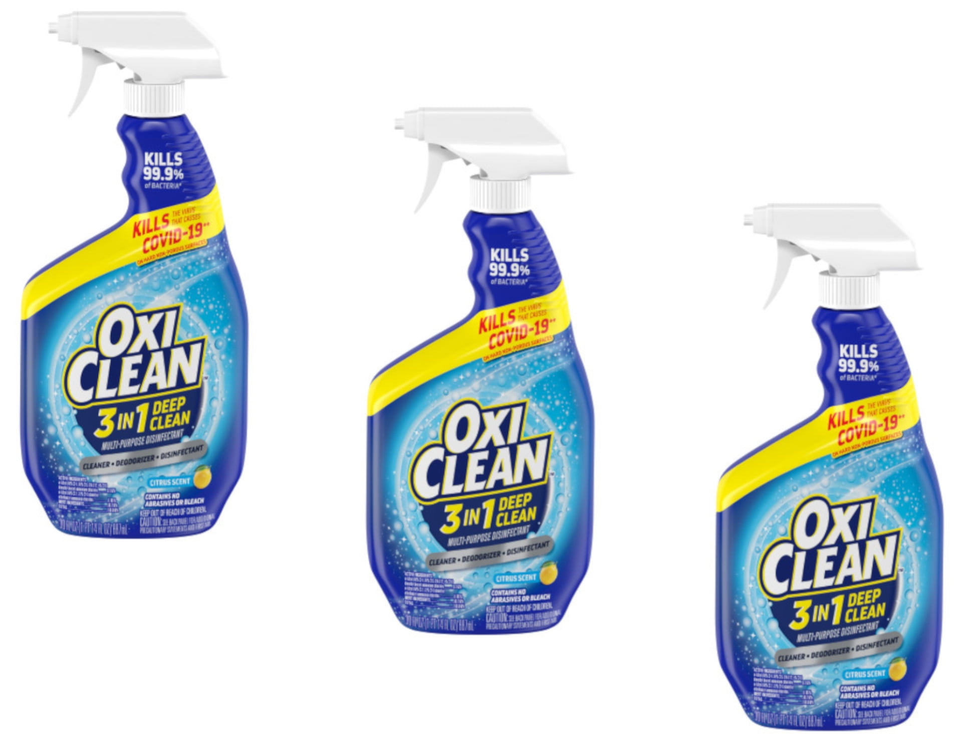 OxiClean 3 in 1 Deep Clean Multi-purpose Disinfectant Spray, 30 Ounce ...