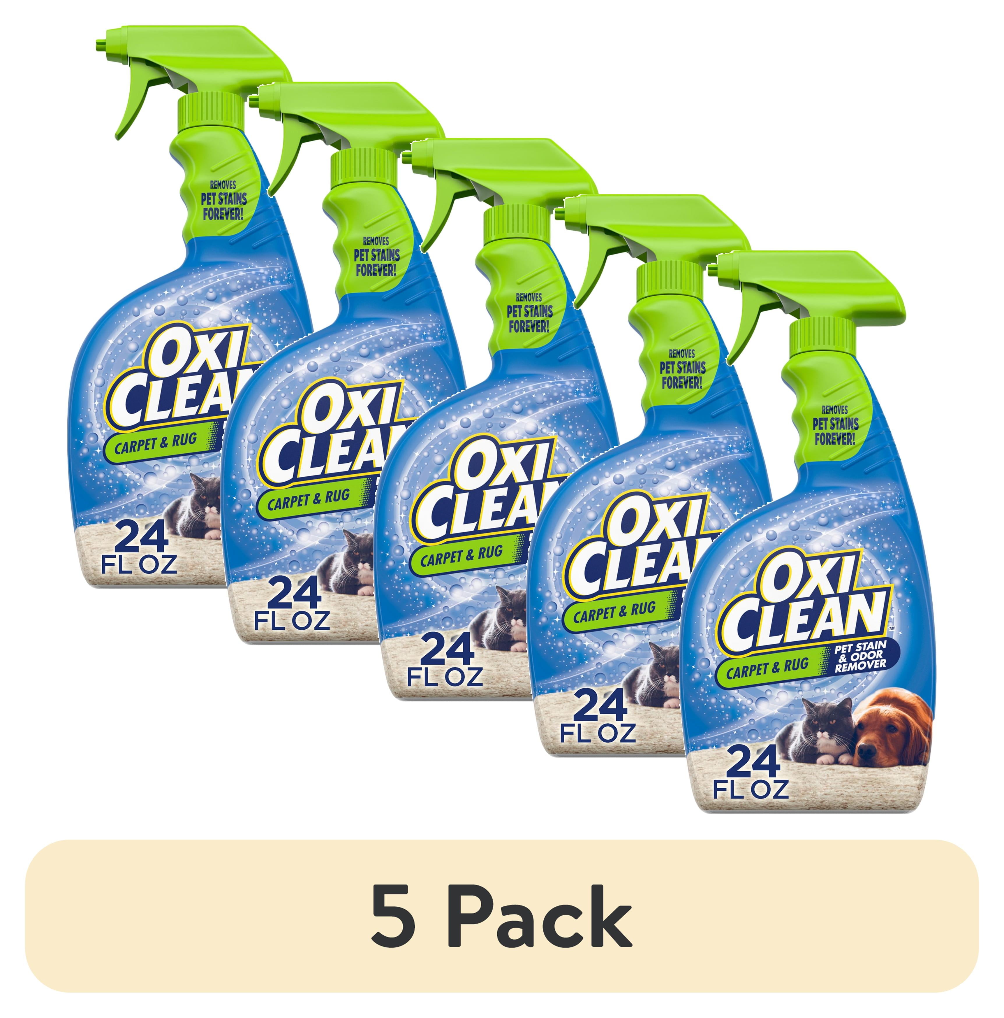 (5 pack) OxiClean Carpet and Rug Pet Stain and Odor Remover Spray, 24 ...