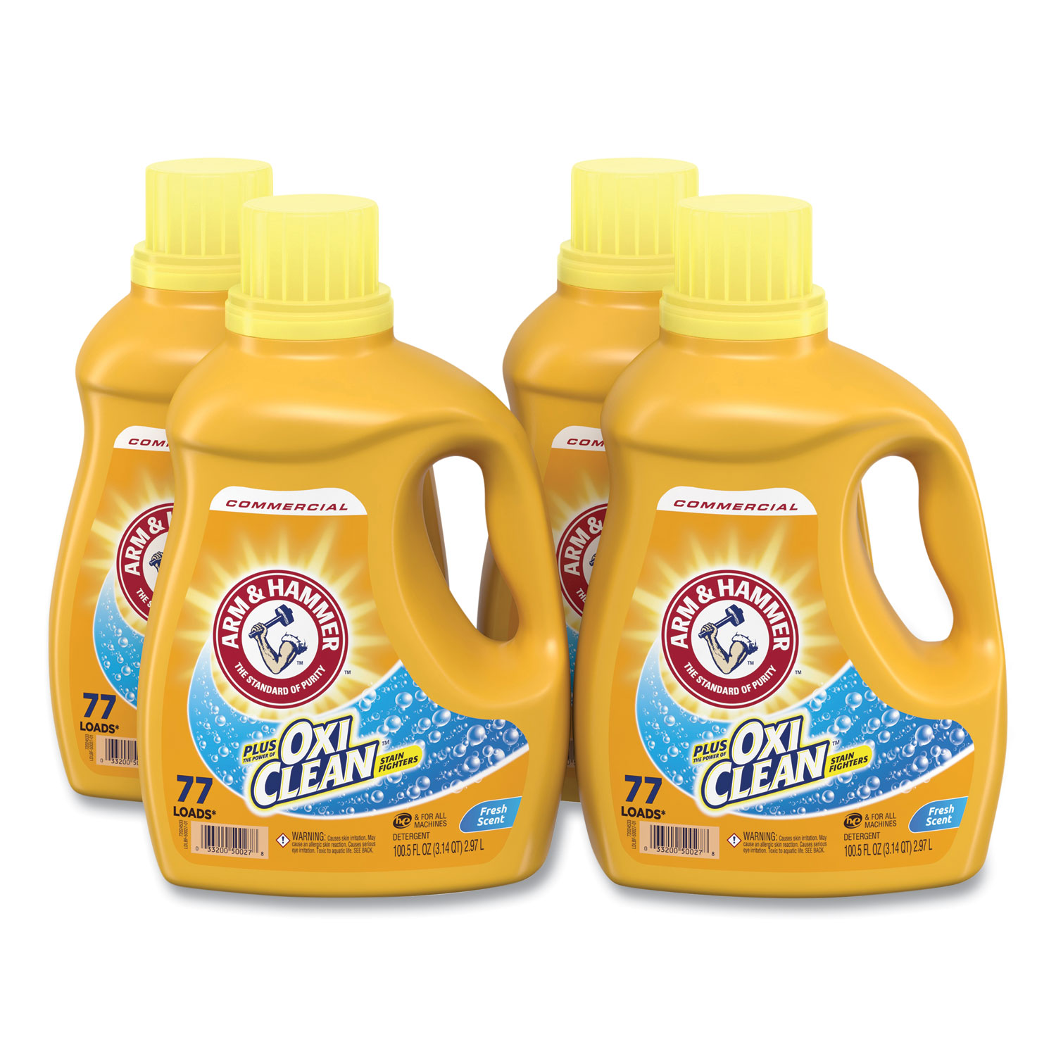 OxiClean Concentrated Liquid Laundry Detergent, Fresh, 100.5 oz Bottle ...