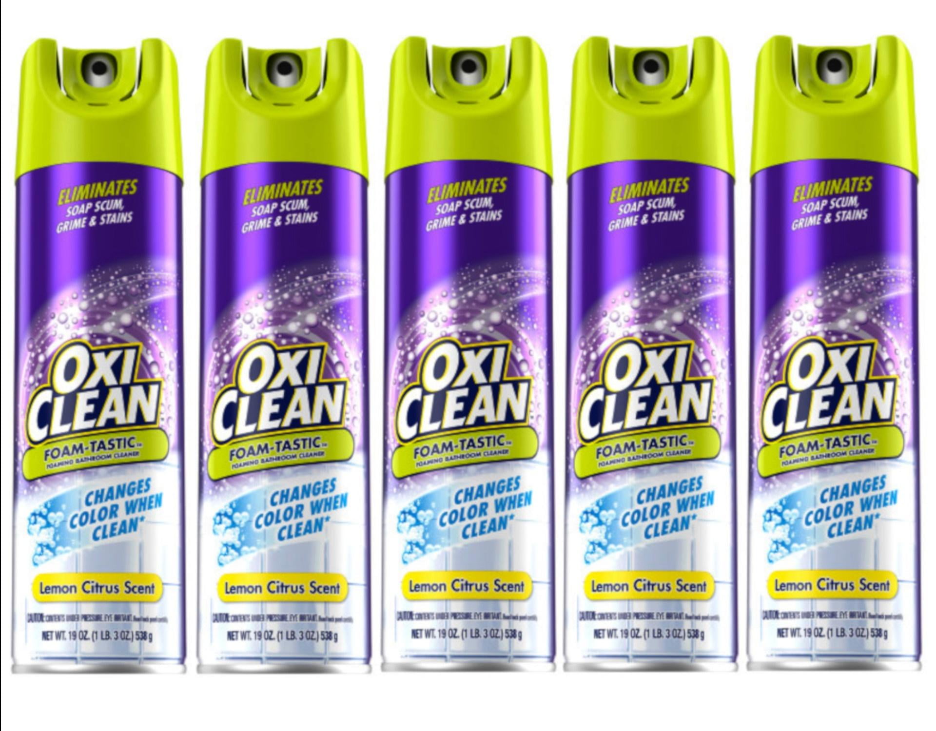 OxiClean Foam-Tastic Foaming Bathroom Cleaner, Citrus Scent, Eliminates ...