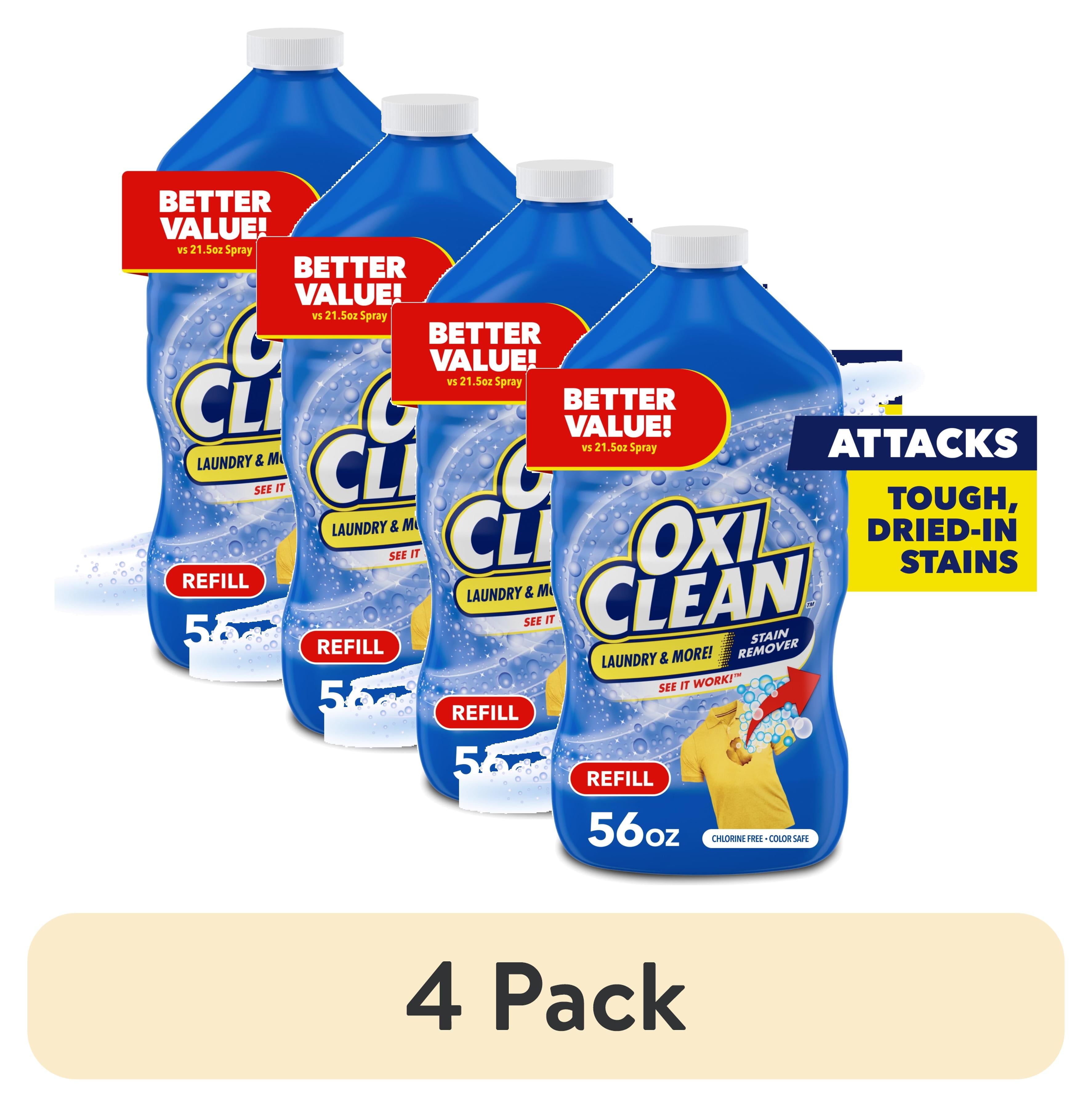 (4 pack) OxiClean Laundry Stain Remover Refill, 56 fl oz - Walmart ...