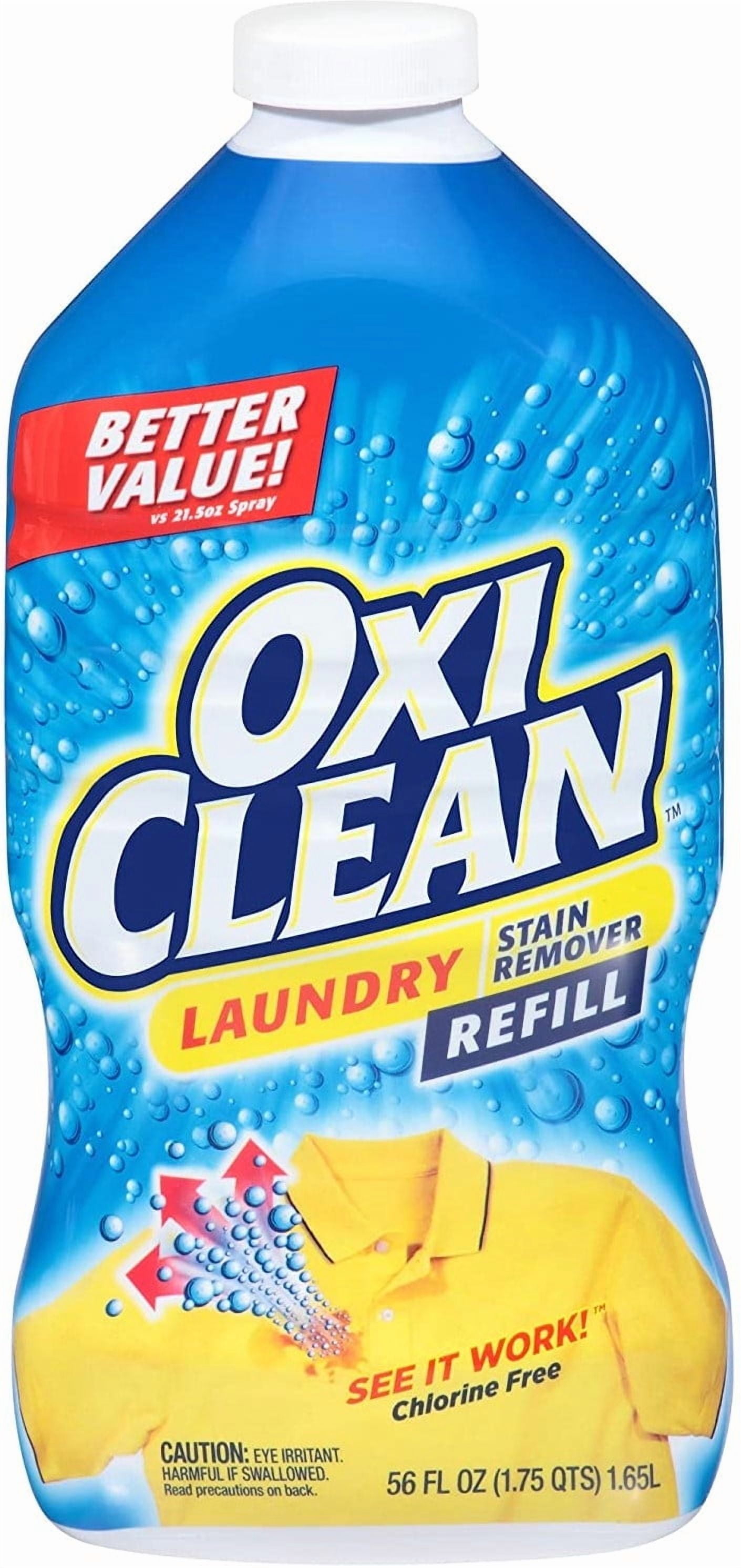 OxiClean Laundry Stain Remover Spray Refill, 56 oz. (Pack of 3 ...