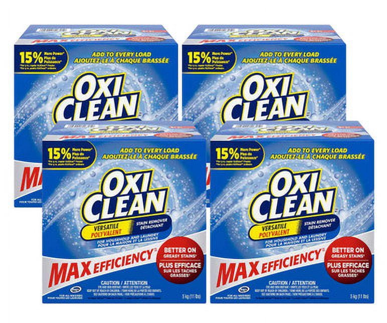 OxiClean Max Efficiency Chlorine-Free Stain Remover, 5kg (4-Pack Case ...