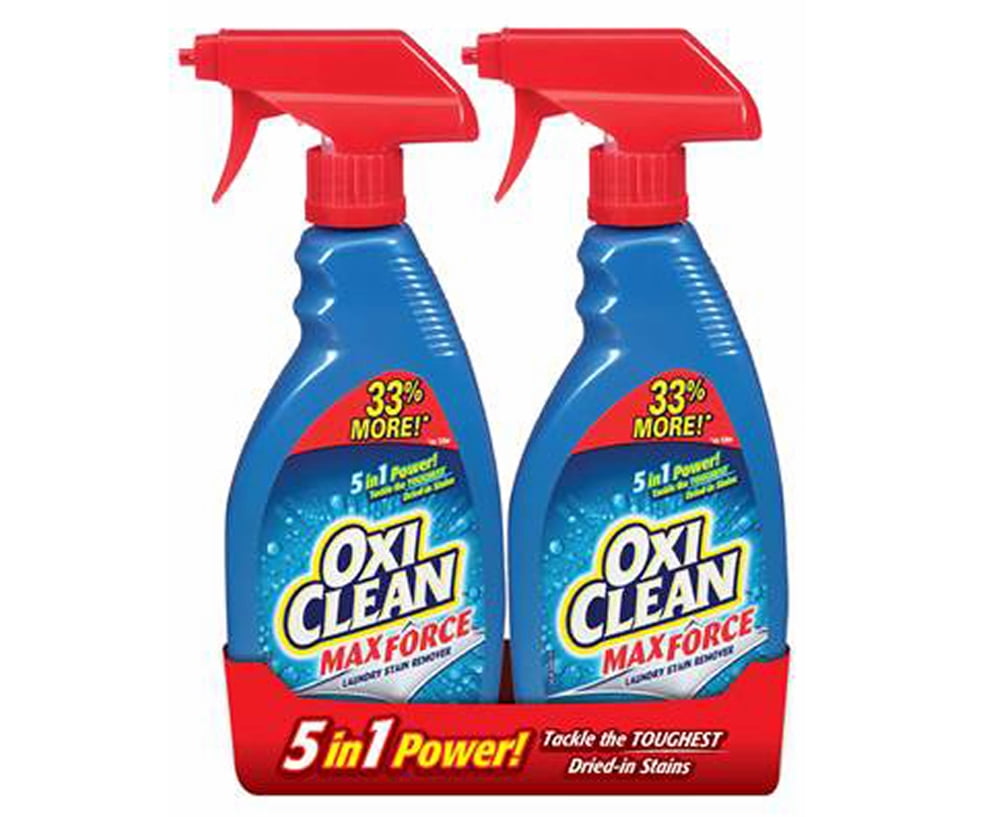 OxiClean Max Force Spray Liquid Laundry Stain Remover, 2 Pack, 16 oz ...