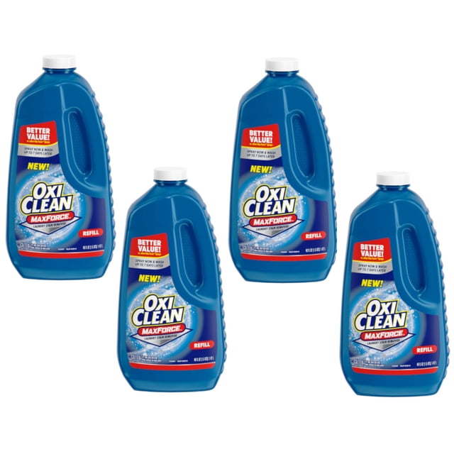 OxiClean Max Force Laundry Stain Remover Spray Refill, 48 fl oz - 4 ...