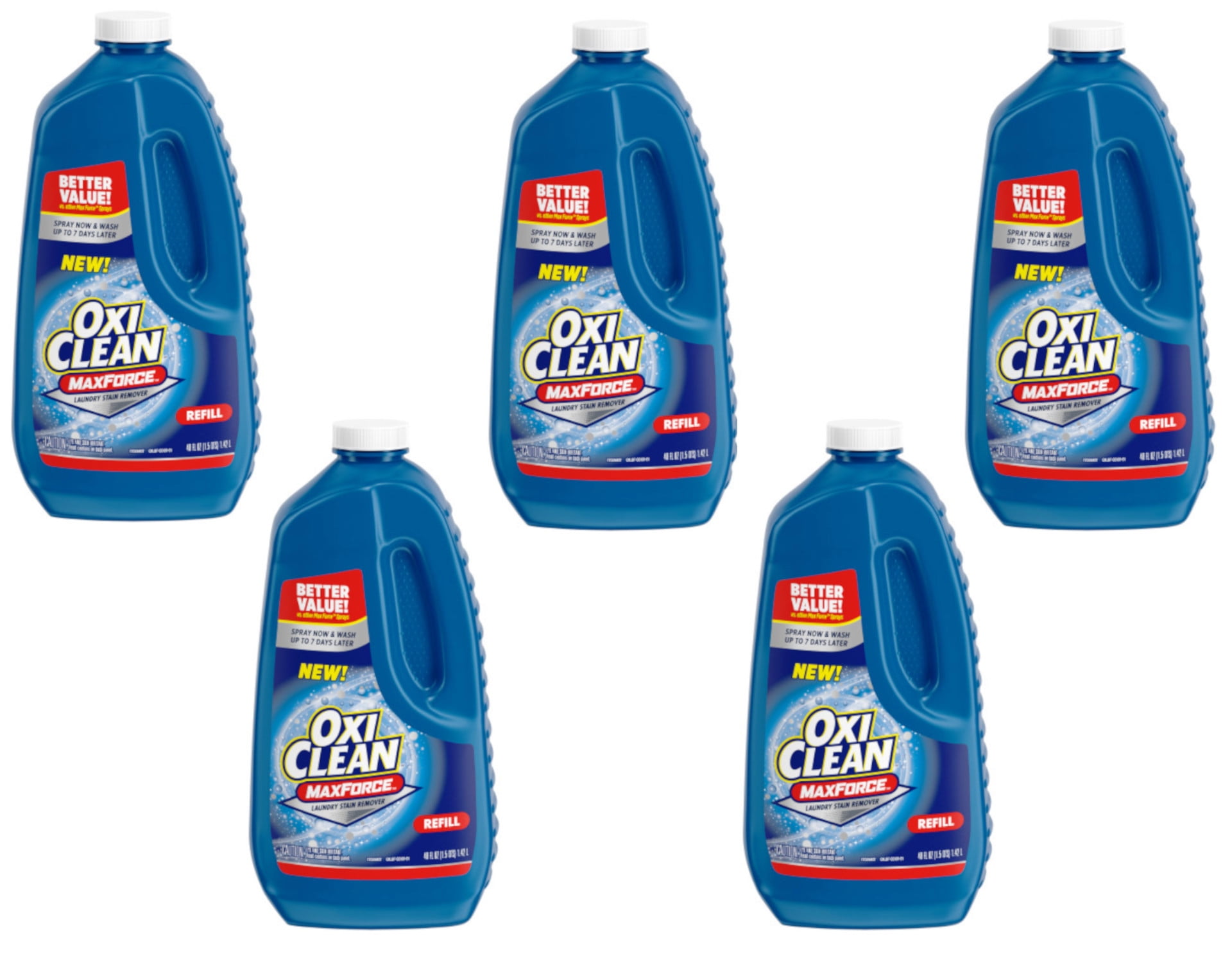 OxiClean Max Force Laundry Stain Remover Spray Refill, 48 fl oz - 5 ...