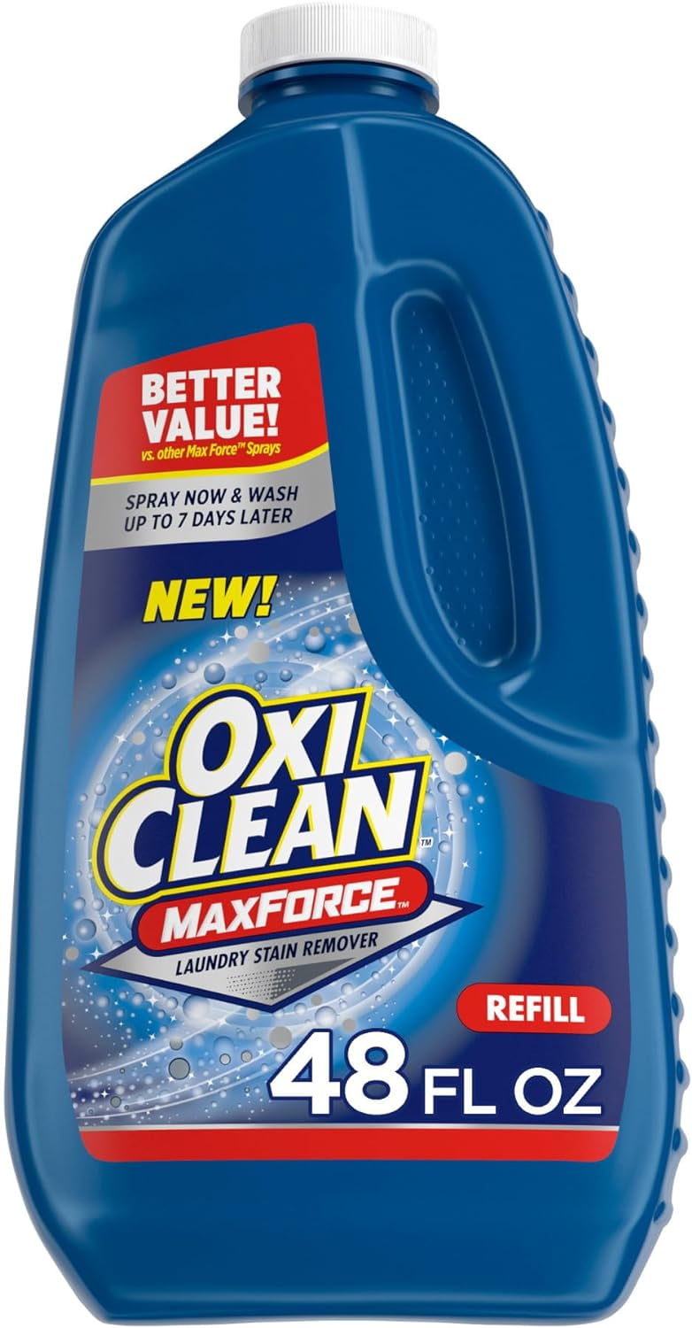 OxiClean Max Force Laundry Stain Remover Spray Refill, 48 fl oz ...