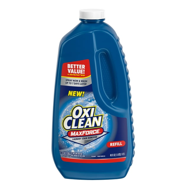 OxiClean Max Force Laundry Stain Remover Spray Refill, 48 fl oz ...