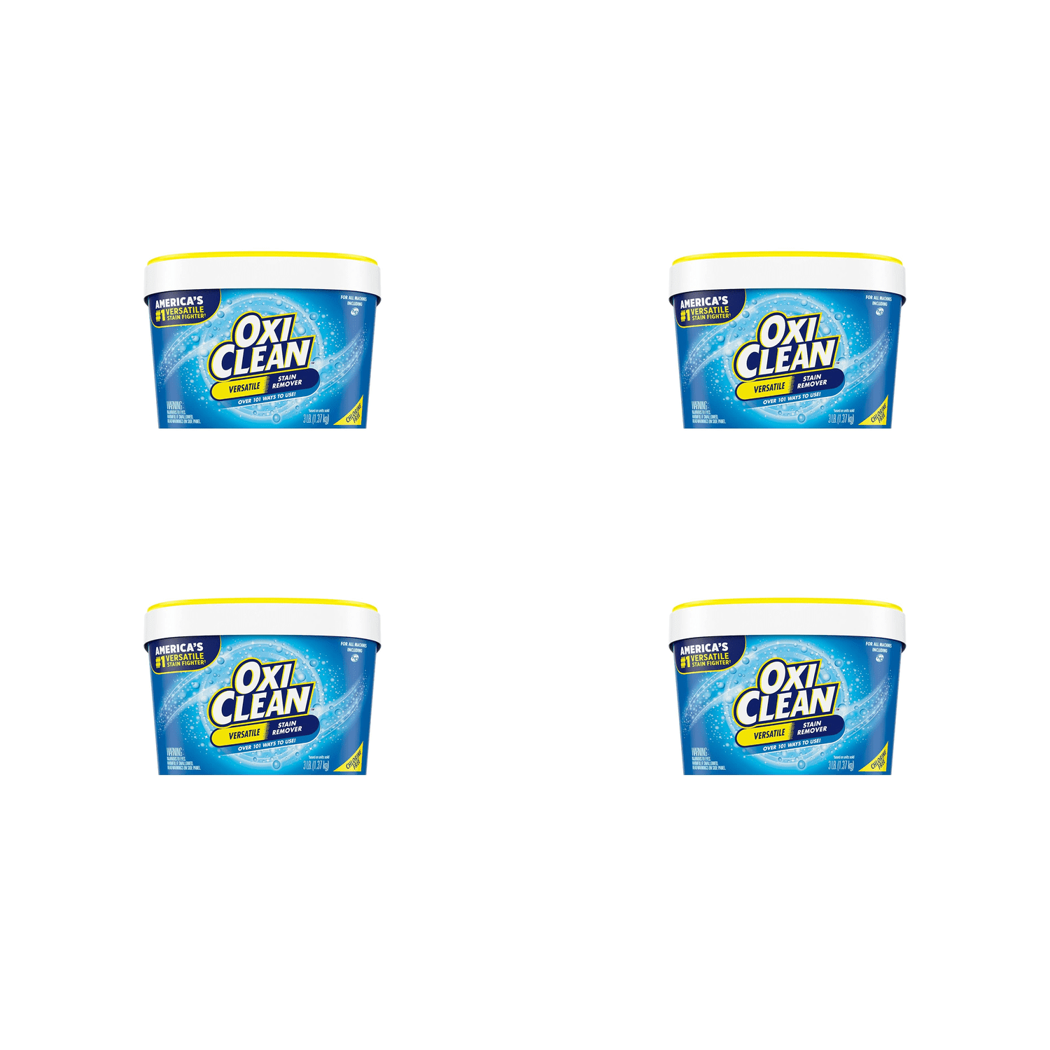 OxiClean Versatile Stain Remover Powder, 3 lb Tubs × 4 Pack – Bulk Oxi ...