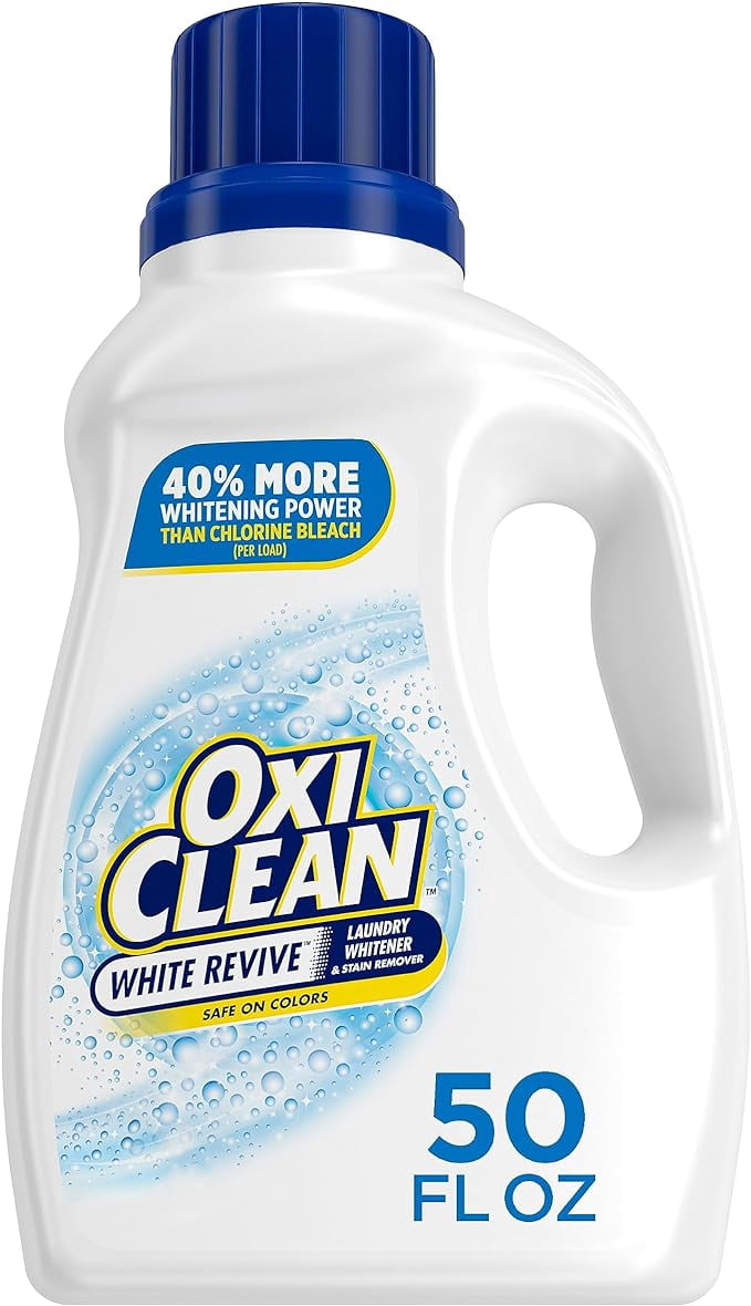 OxiClean White Revive Laundry Whitener and Stain Remover Liquid, 50 fl ...