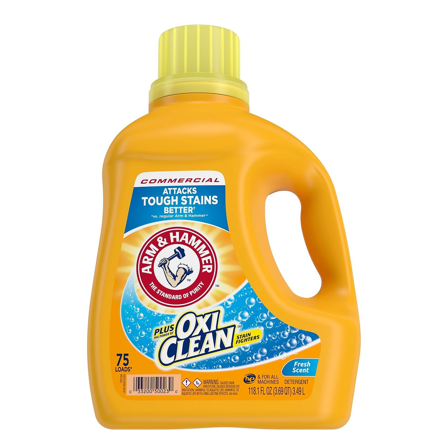 Oxiclean Concentrated Liquid Laundry Detergent, Fresh, 118.1 Oz Bottle ...
