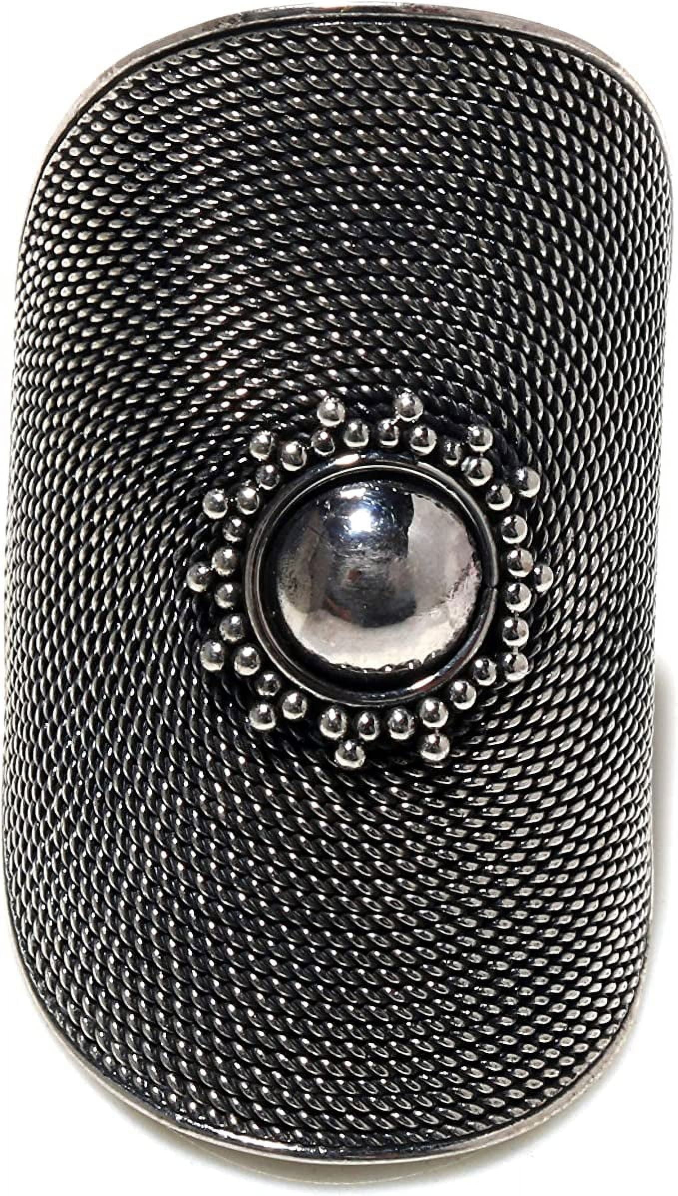 Oxidized 925 Sterling Silver Designer Finger Ring for Women Men ...