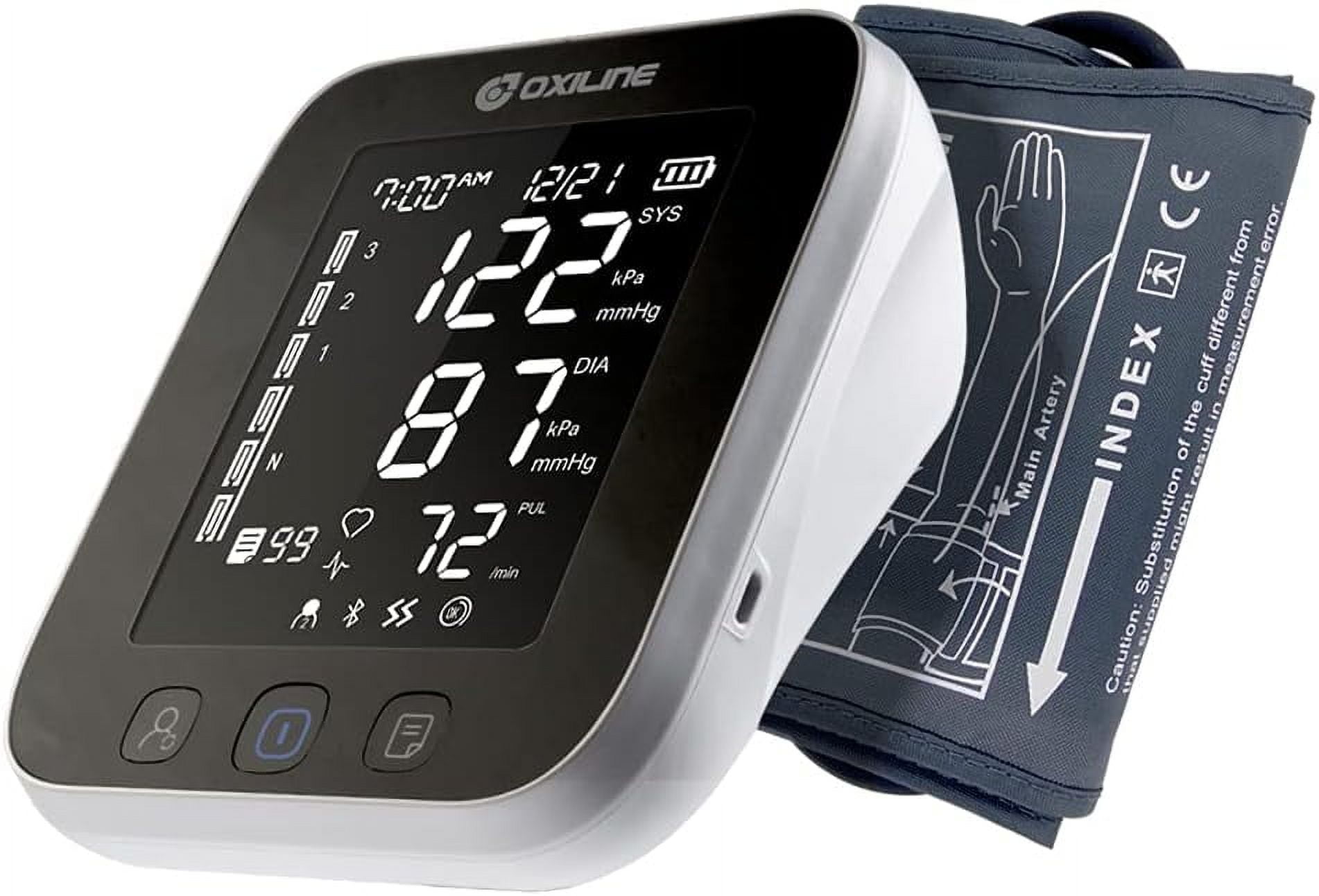 Oxiline Pressure X PRO Bluetooth, Automatic Upper Arm Machine ...