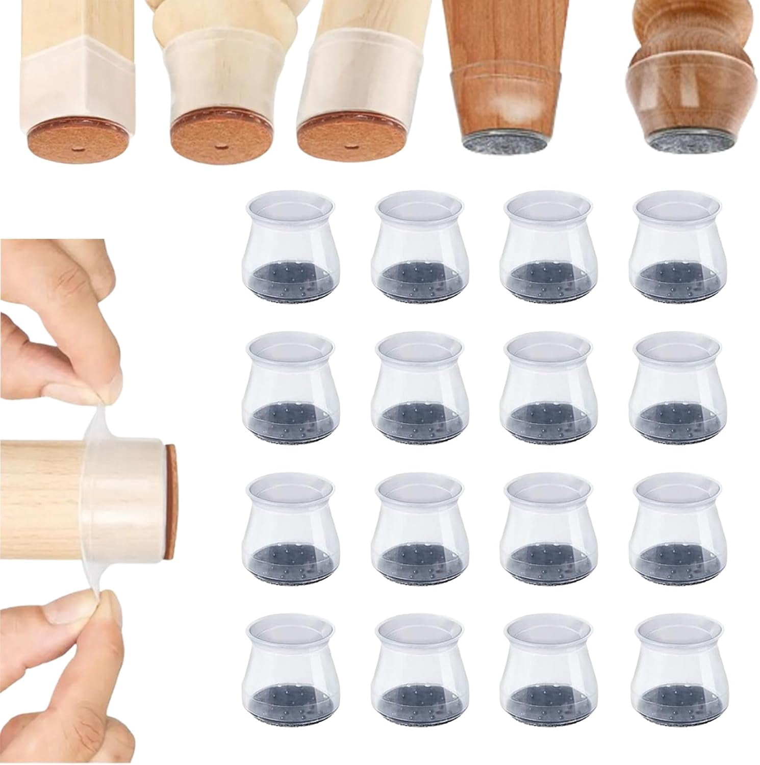 Oxinome Chair Rubber Feet, 64 Pack Oxinome Chair Leg Floor Protectors ...