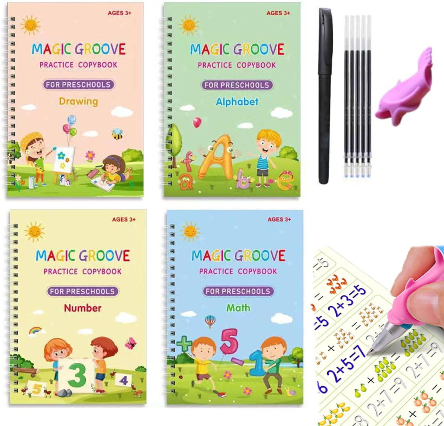 Oxinome Copybook, Magic Grooved Writing Practice, Magical Handwriting ...