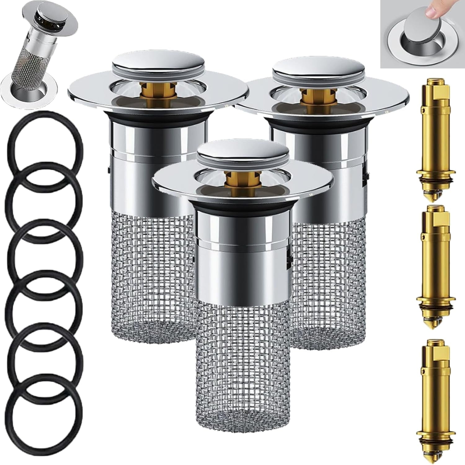 Oxinome Drain, Minceetbien Kitchen Pop up Sink Drain Strainer Strainer ...