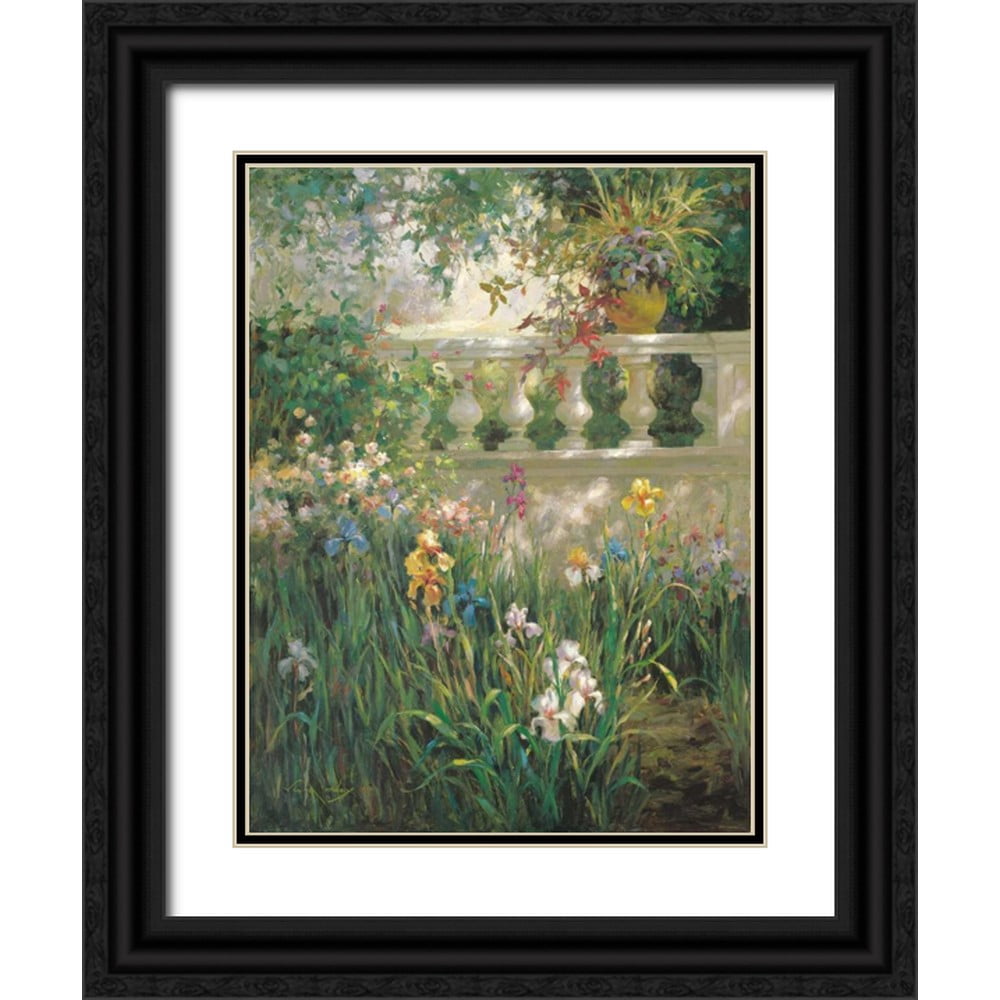 Oxley, Vail 12x14 Black Ornate Wood Framed with Double Matting Museum ...