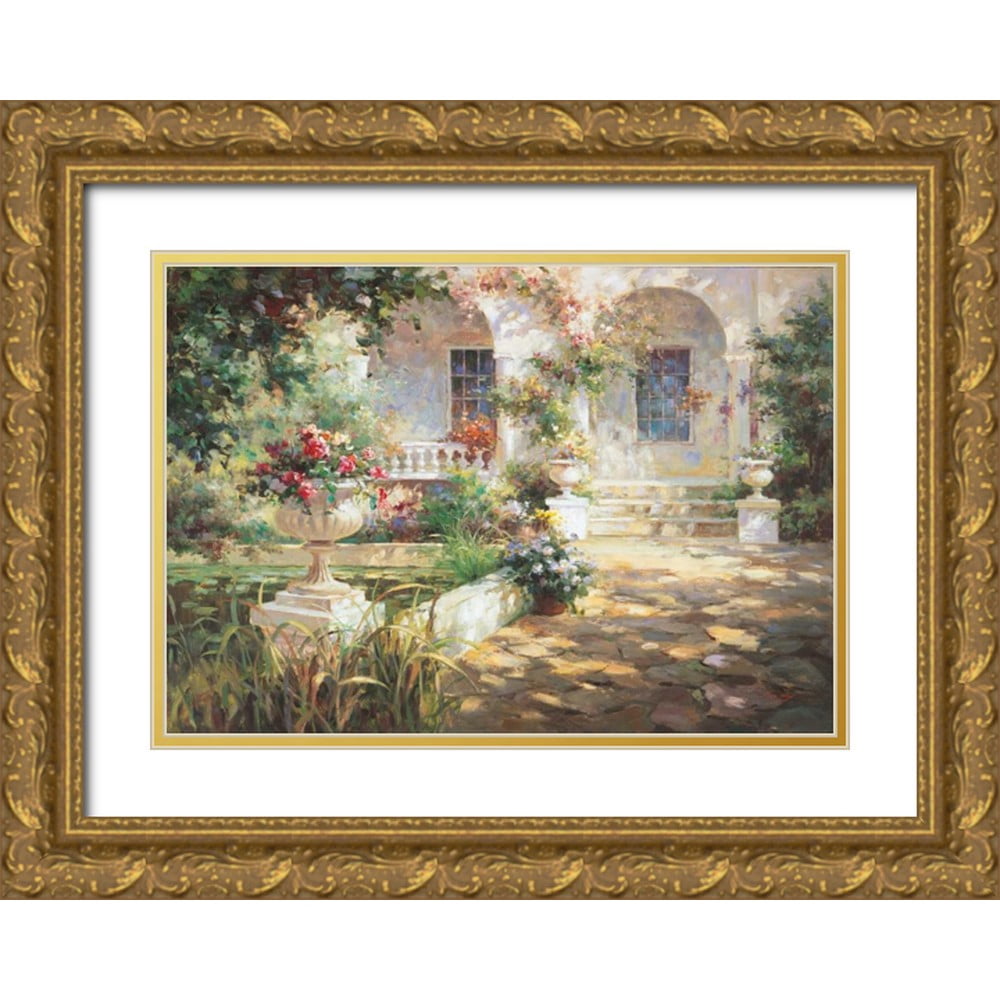Oxley, Vail 18x14 Gold Ornate Wood Framed with Double Matting Museum ...