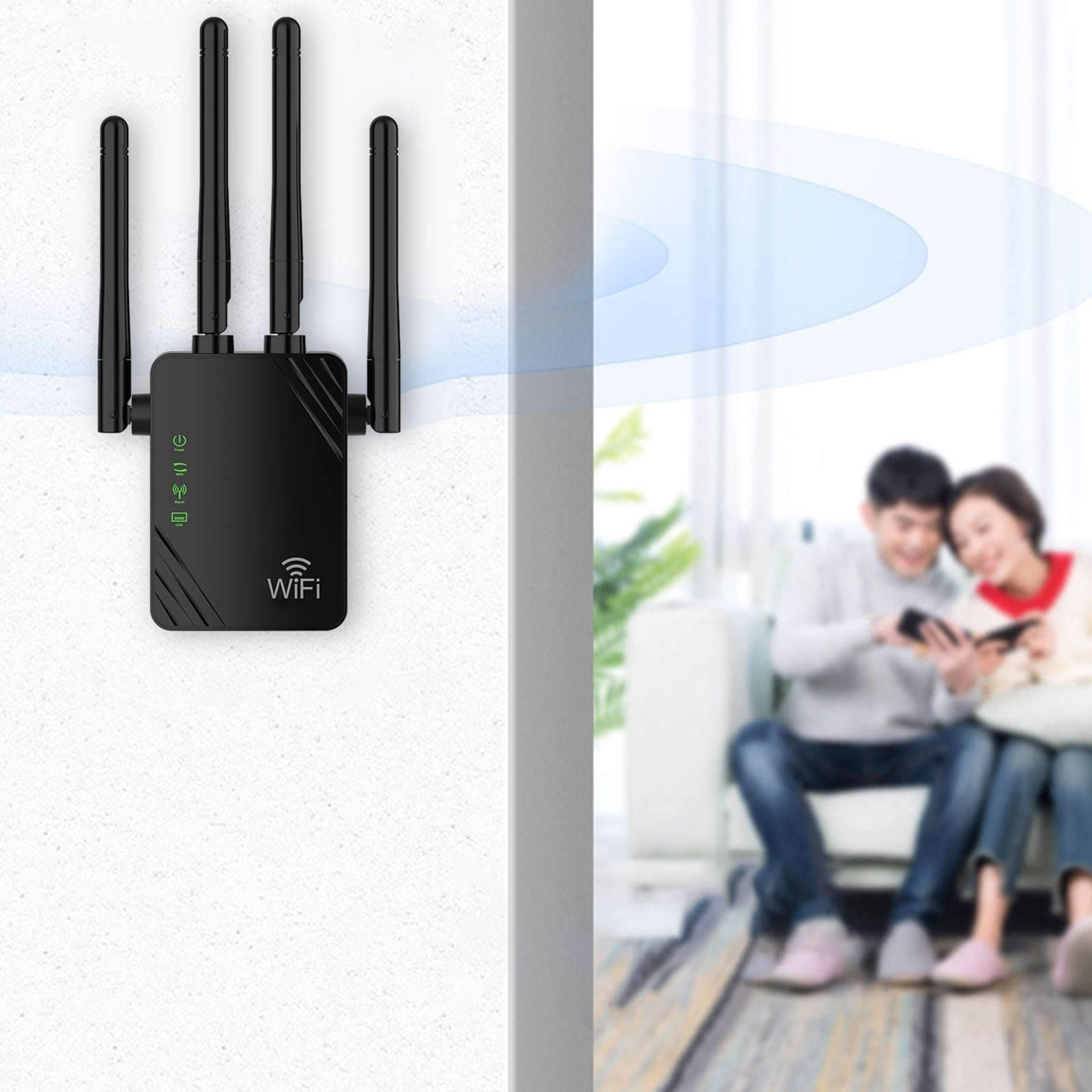 Oxodoi 300Mbps WiFi Extender,Dual Band 2.4GHz/5GHz Wireless Signal ...