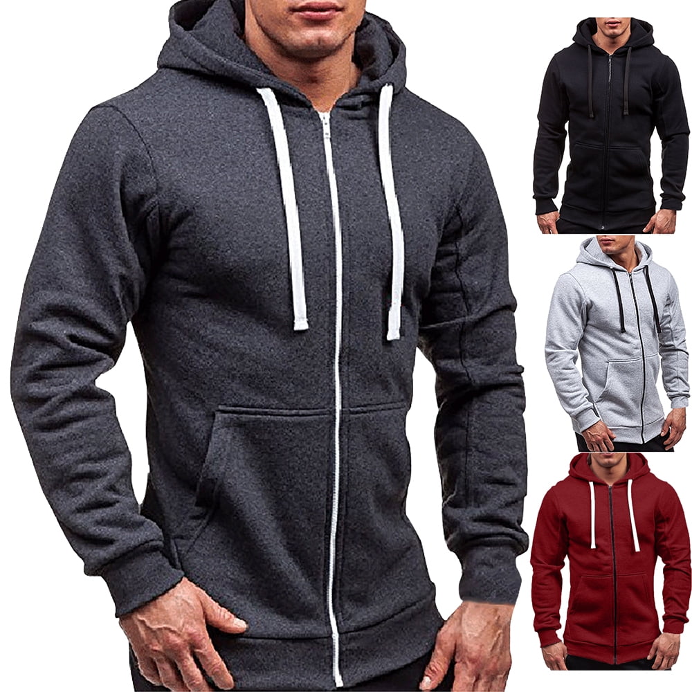 Oxodoi Deals Clearance Hoodies for Men, Mens Hoodies Zipper Hooded ...