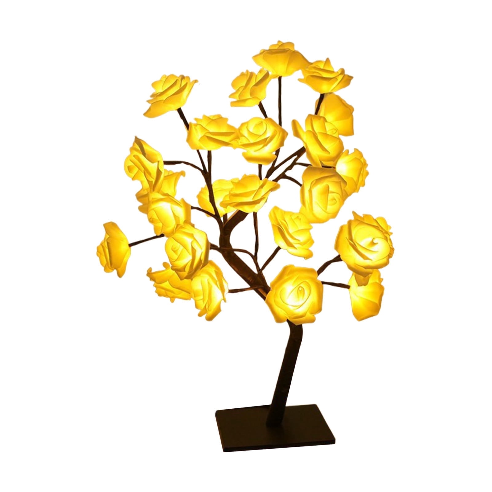 Zonao Forever Rose Tree Lamp|Multi Headed Rose Tree Night Light|24 LED ...