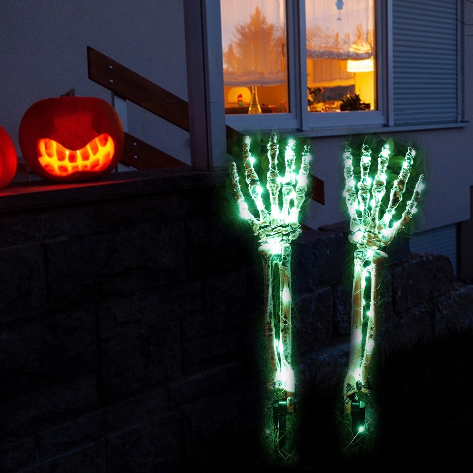 Zonao Halloween Decoration,Halloween Skeleton Lights,Skeleton Hand Arms ...