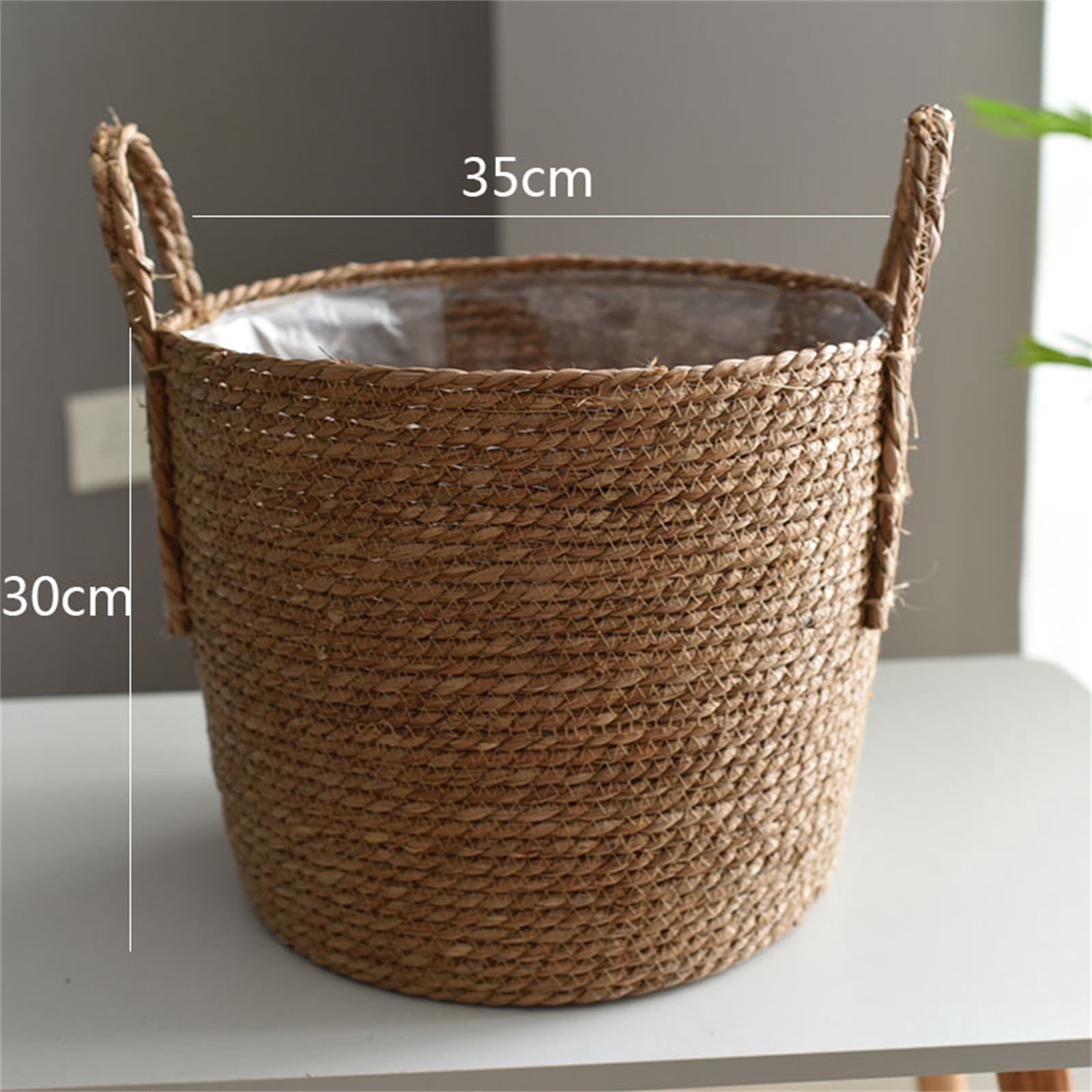 Zonao Hand Woven Straw Flower Pot-Seagrass Planter|Farmhouse Plant ...