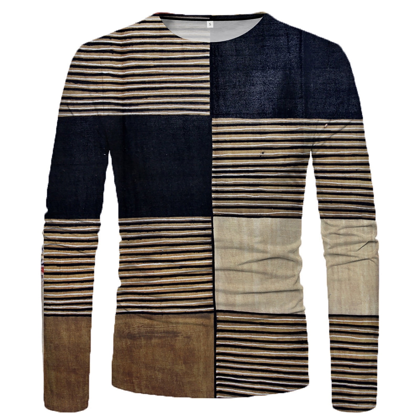 Oxodoi Sales Clearance Long Sleeve Tee Shirts for Men Men's Loose Round ...