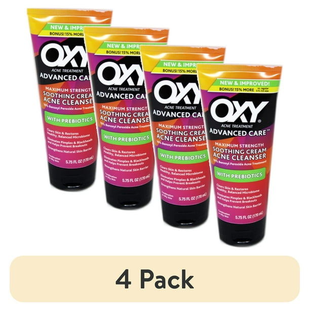 (4 pack) Oxy Acne Medication Face Wash - Maximum Action with Maximum ...