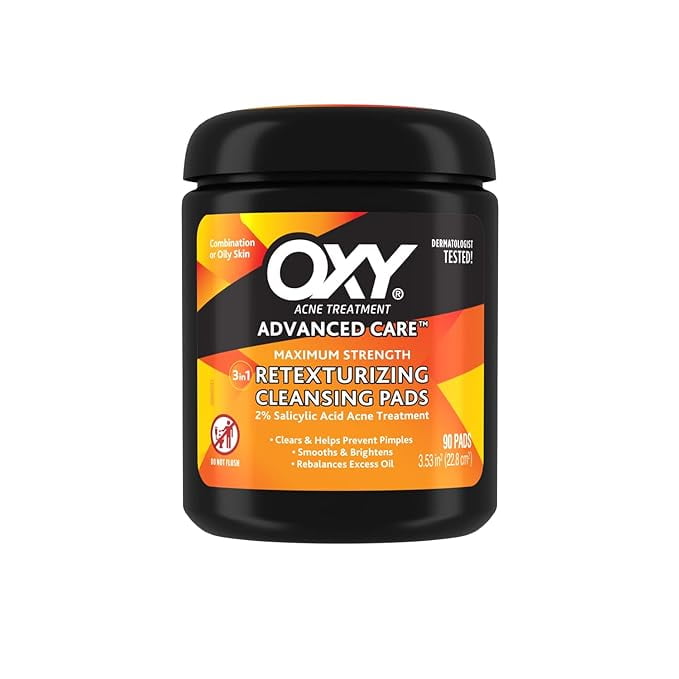 Oxy Maximum Action 3-In-1 Treatment Pads, 90 Count, Packaging may vary ...
