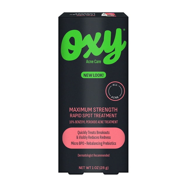 Oxy Maximum Strength Rapid Spot Treatment, Benzoyl Peroxide, 1 oz ...
