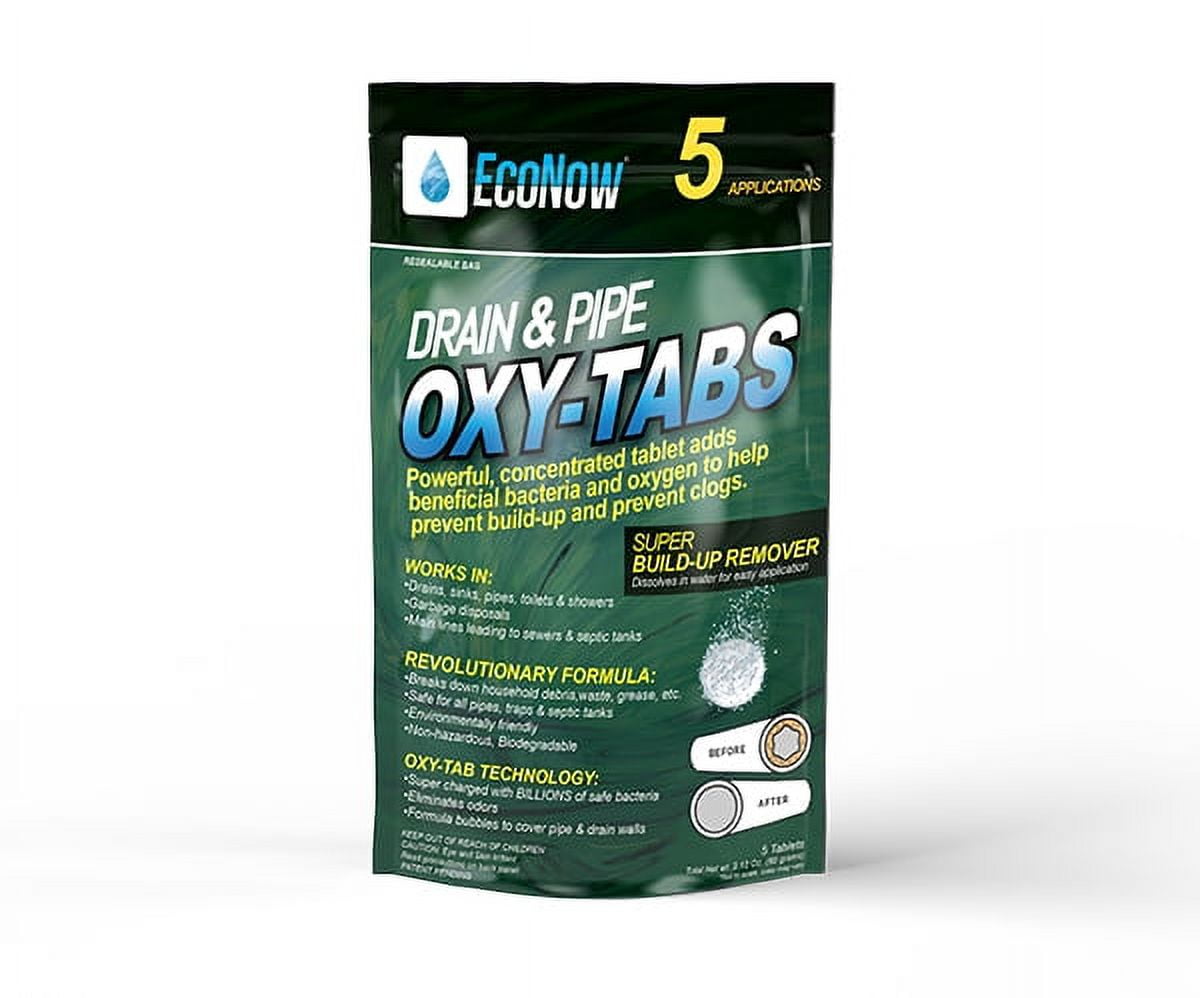 Oxy-tabs Powerful Extra Strength Drain and Pipe Cleaner Tablets 5 ...