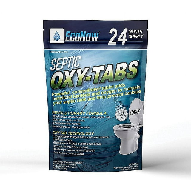 Oxy Tabs Powerful Extra Strength Septic Tank Cleaner Tablets 24 Months By Econow