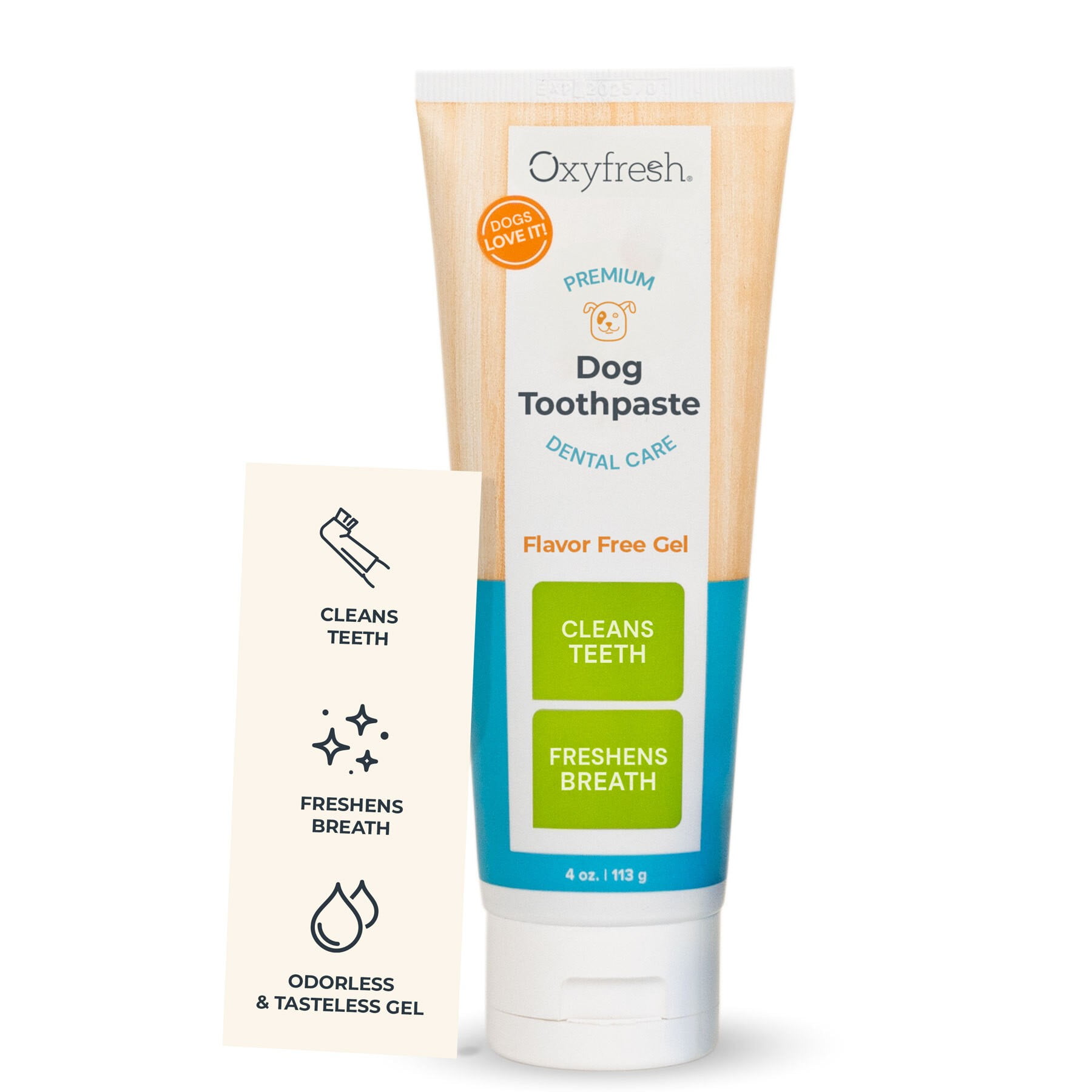 Oxyfresh Premium Dog Dental Gel Toothpaste for Plaque Control White ...