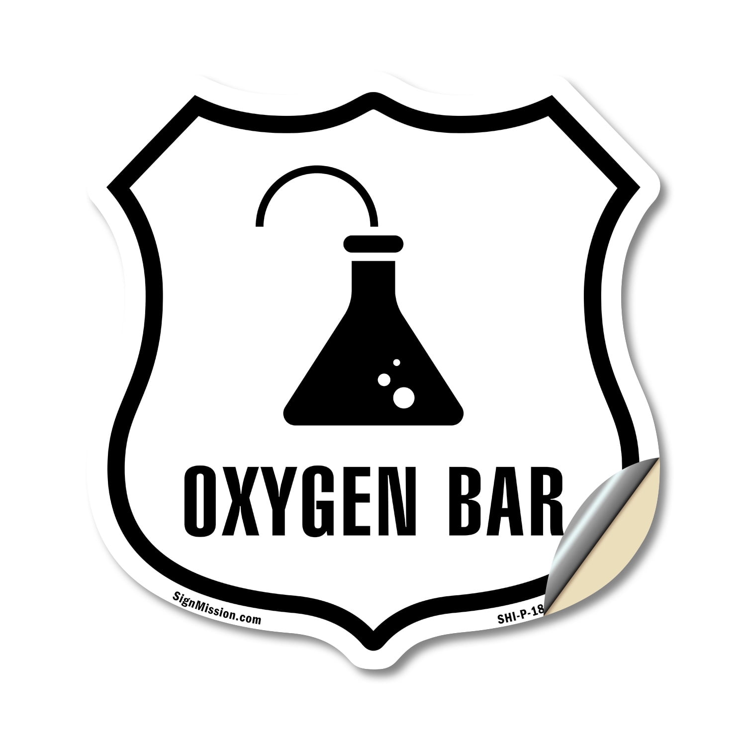 Oxygen Bar (2 Pack) 18 inch X 18 inch Shield Shaped Heavy Duty 3.2 mil ...