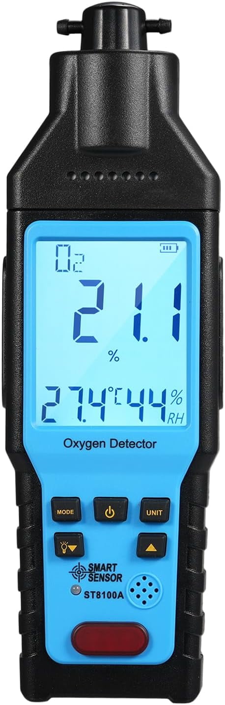 Oxygen Gas Detector Digital Portable Handheld O₂ Gas Tester ...