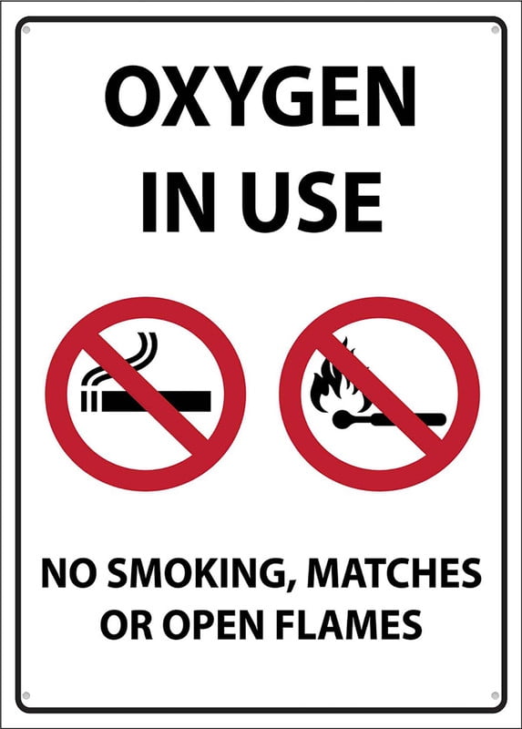 Oxygen In Use Sign 12”X8” Metal Signs Aluminum Sign Pre-Drilled Holes ...