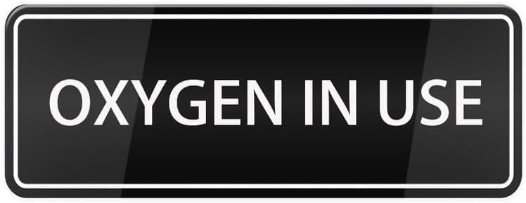 Oxygen In Use Sign For House Door, Plastic Self-Adhesive Signs For ...