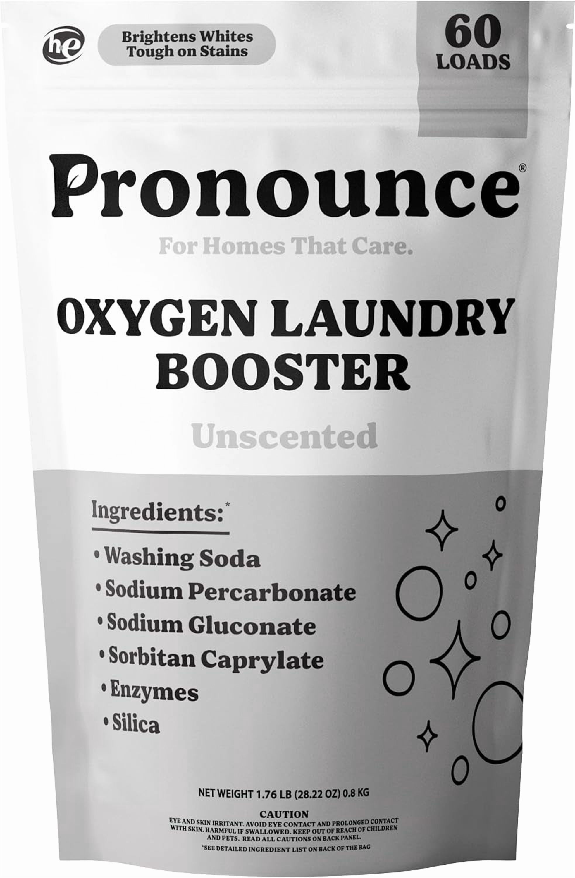 Oxygen Laundry Booster with Enzymes - Brightens White & Tough on Stains ...