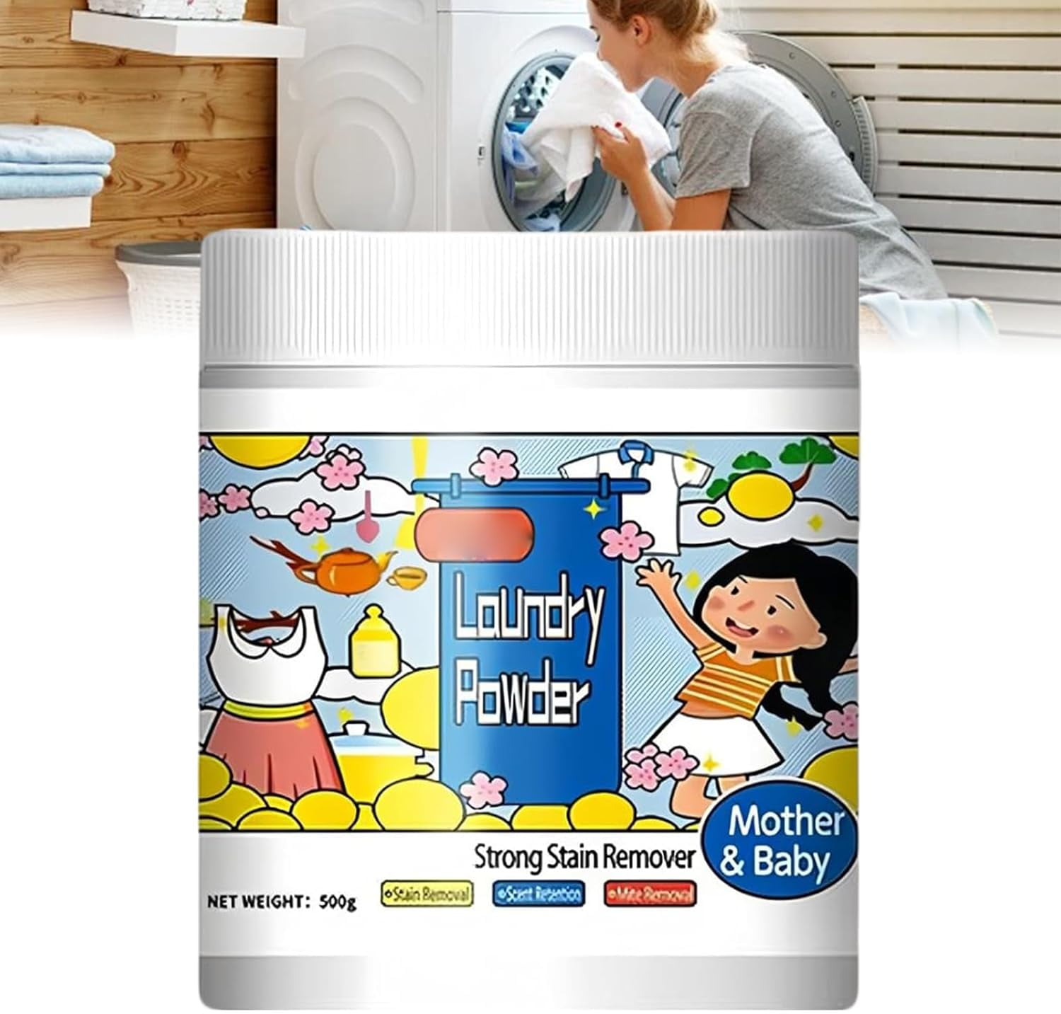 Oxygen Laundry Powder, Hyper Concentrated Strong Stain Remover for ...