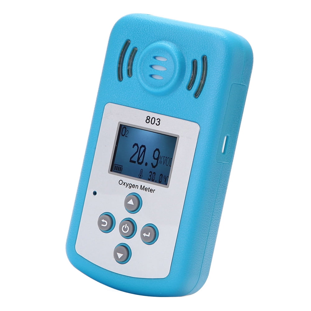 Portable Oxygen Meter Tester Device with LCD Display, Sound-Light Alarm ...