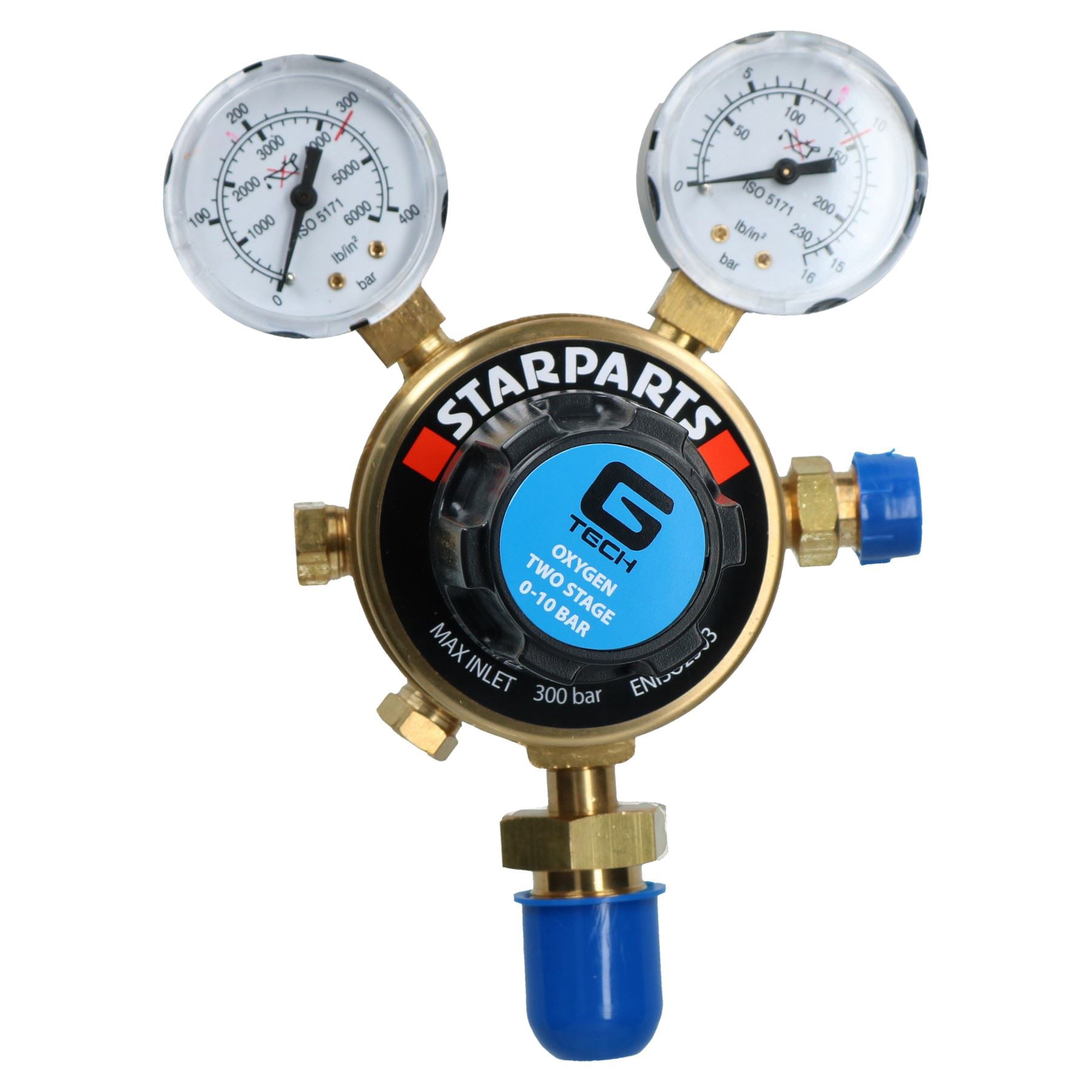 Oxygen O2 Regulator Two Stage 2 Gauge Gas Bottle 300 Bar Welding Welder ...