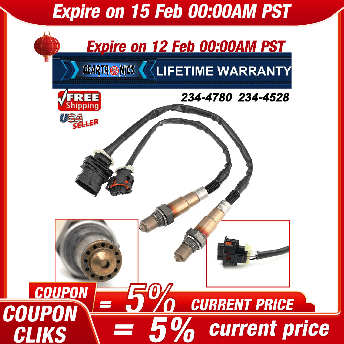 Oxygen O2 Sensor Upstream Downstream For 11-16 Chevrolet Cruze/Trax ...